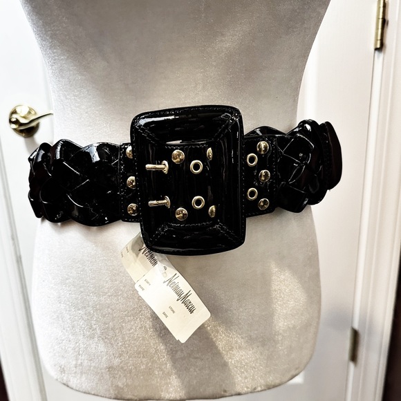Neiman Marcus | Accessories | Nwt Neiman Marcus Black Patton Leather ...